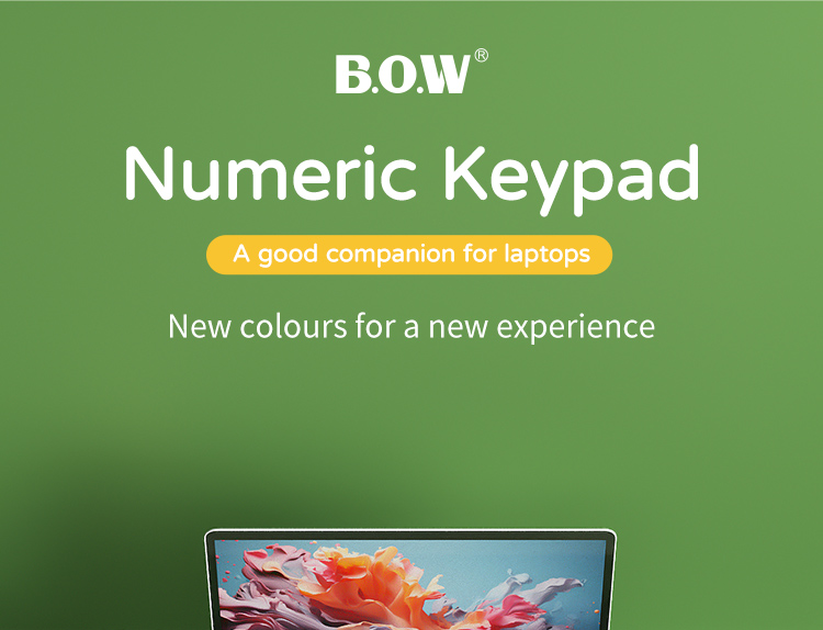 BOW Mini Wireless Numeric Keypad K158 series Three mode keyboard 2.4G ...
