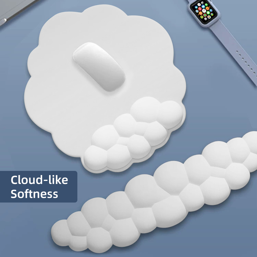 Keyboard Cloud Wrist Rest Memory Foam Keyboard Palm and Rubber Base ...