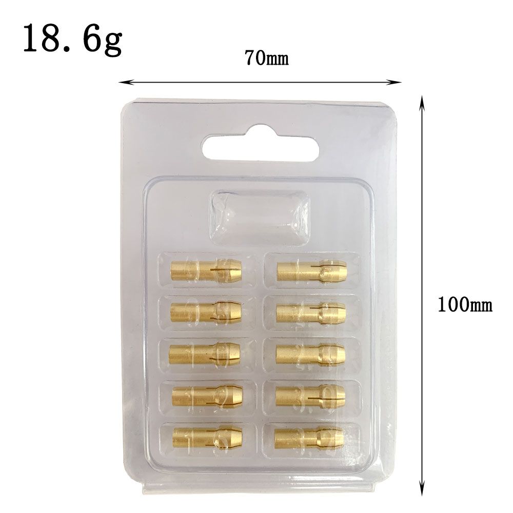 10pc brass chuck 0.5-3.2mm electric grinding drill bit clamp mini drill ...