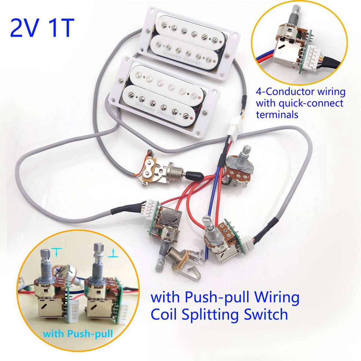 Seymour Duncan Pickups SH1N SH4 Humbucker Coil Split Electric Guitar ...