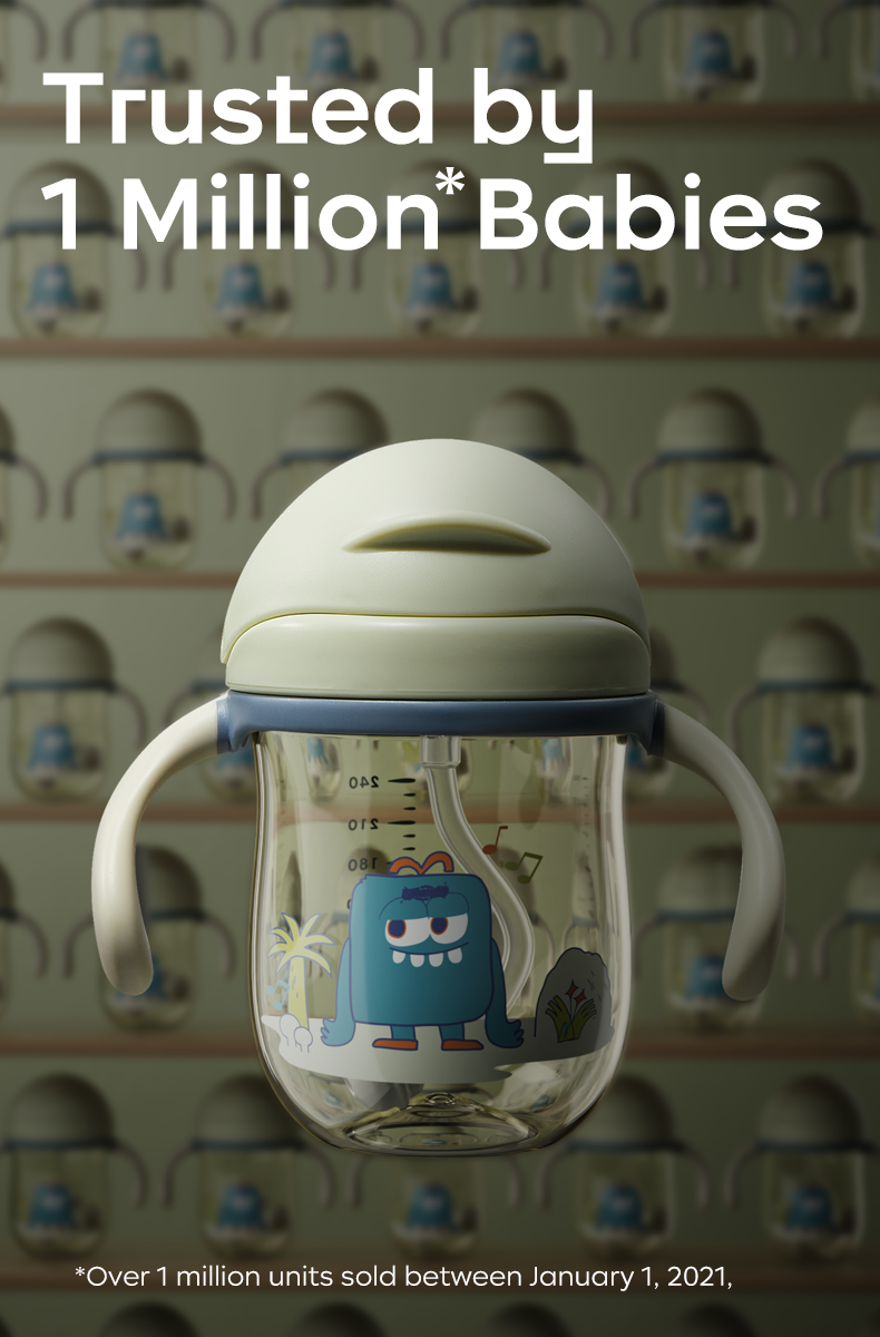 Bc Babycare Baby Sippy Cup PPSU/Tritan BPA Free Baby Drinking Cup With Straw Anti-Colic 240ml ...