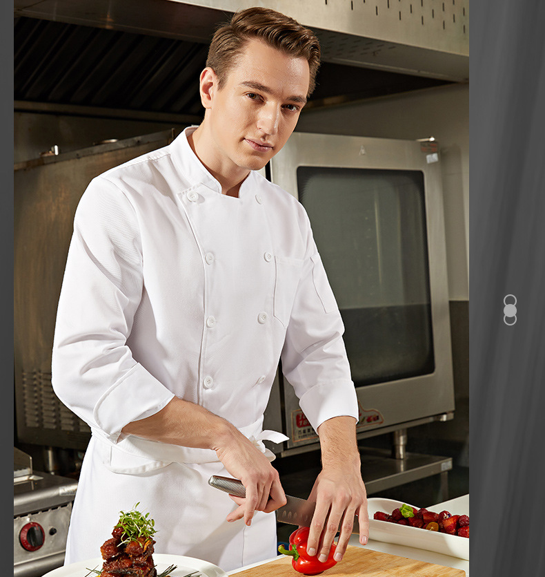 Ready Stock Extra large size chef work clothes long sleeve men's ...