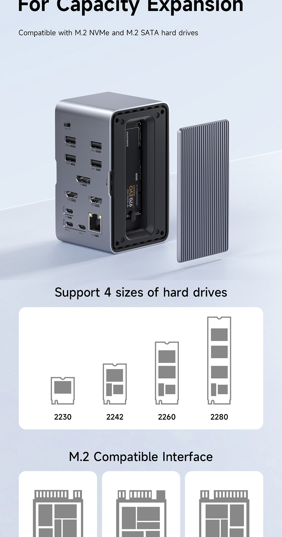 Hagibis Dual USB C Docking Station Triple Monitor LED Strip Light USB-C ...