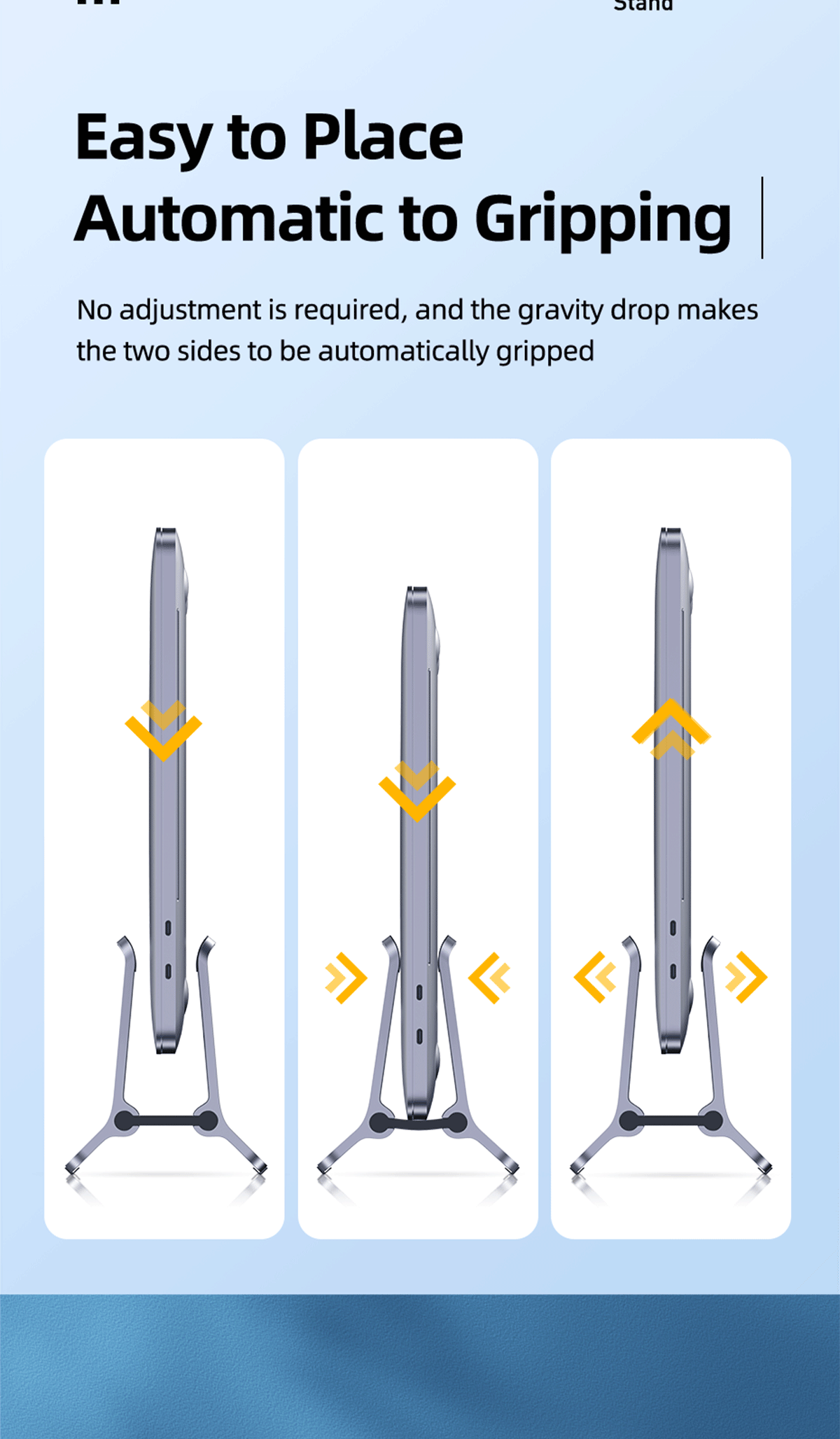 Hagibis Upright Laptop Stand Desktop Gravity Stand Aluminum Laptop ...