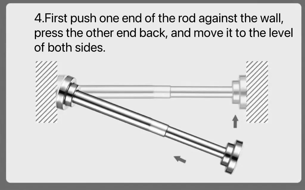 Sunlife Stainless Steel Telescopic Rod Punch-free Adjustable Curtain ...