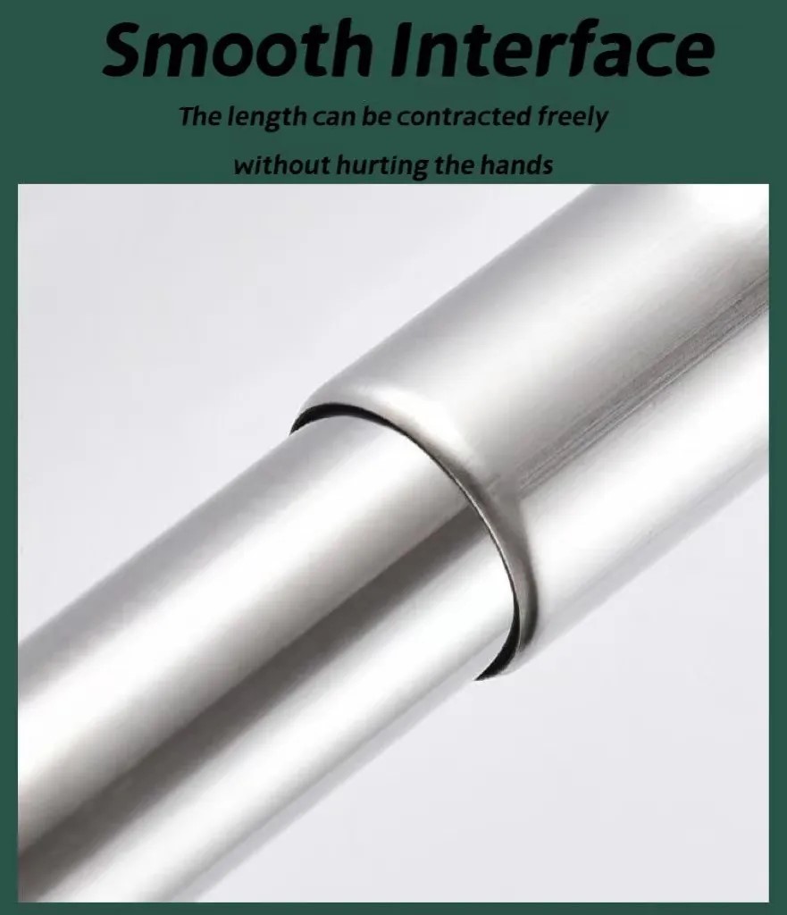 Sunlife Stainless Steel Telescopic Rod Punch-free Adjustable Curtain ...