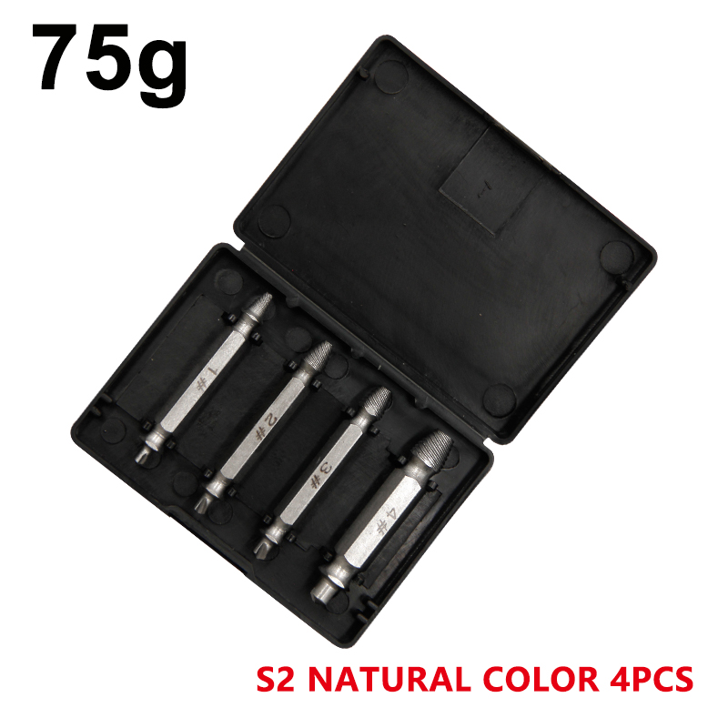 4PCS S2 Damaged Screw Extractor Drill Stripped Screw Extractor Remover ...