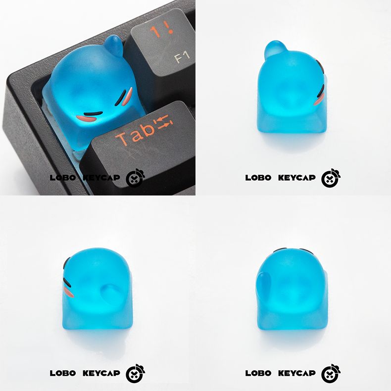 Novelty Artisan KeyCap Cute Slime Custom Handmade Resin Keyboard Cap ...