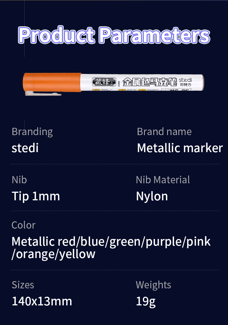 Stedi Metallic Color Water-Based Marker Gundam Model Coloring Painting ...