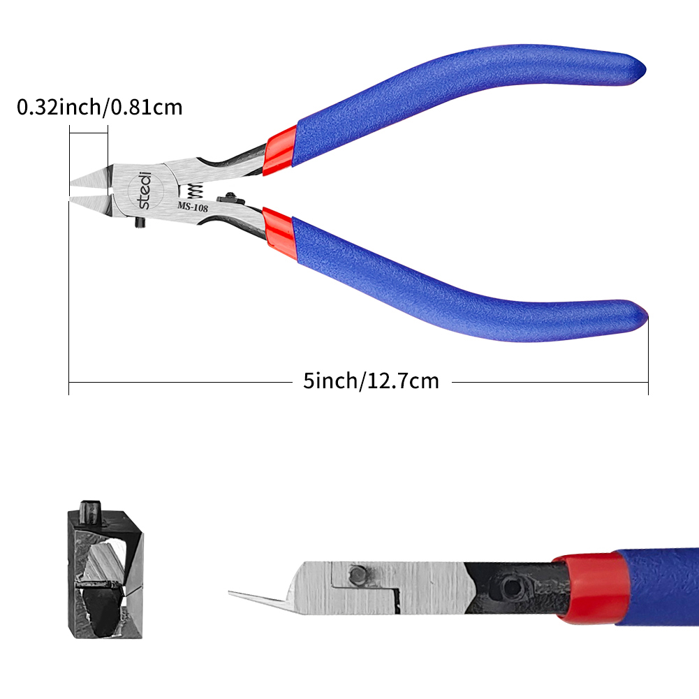 Stedi 5inch Model Nozzle Pliers Gundam Pliers Ultra-Thin Single-Blade Plastic Model Pliers Tool ...