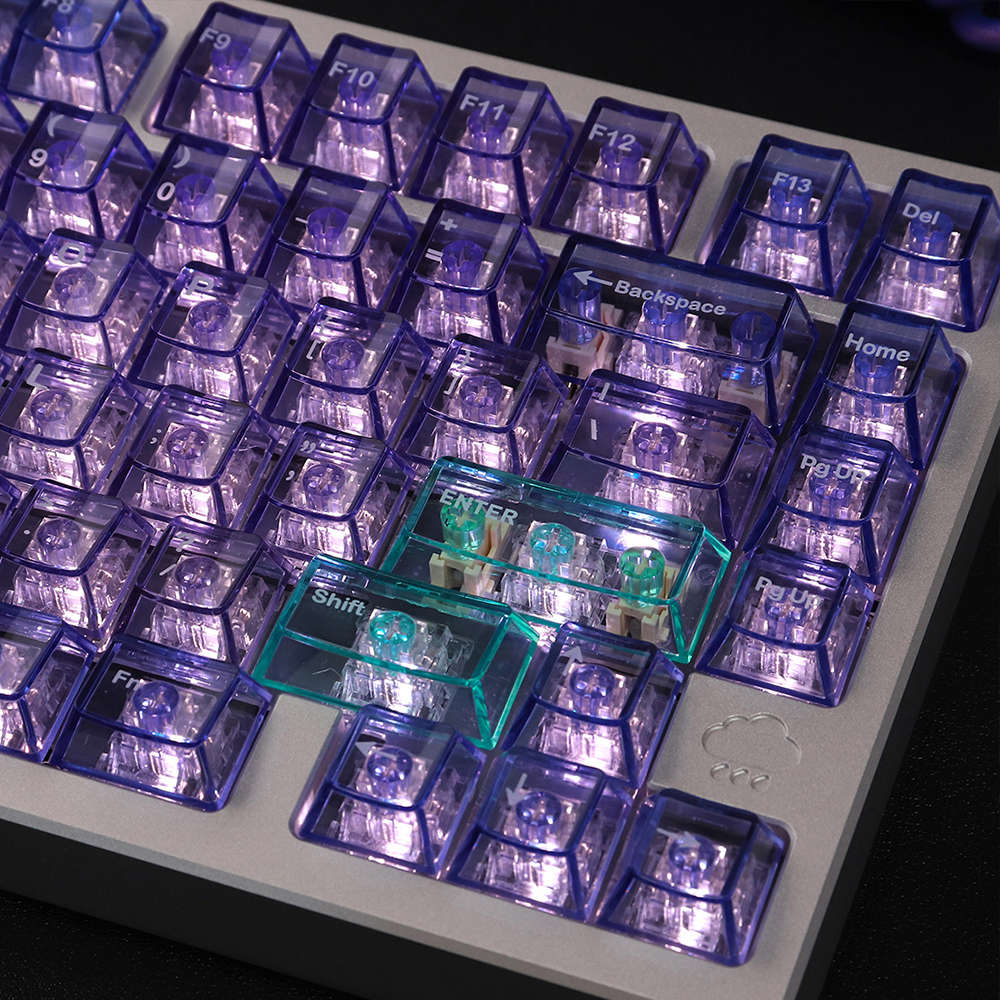 Orange PC Transparent Keycap/set 114Keys Cherry Profile Custom Keycaps ...