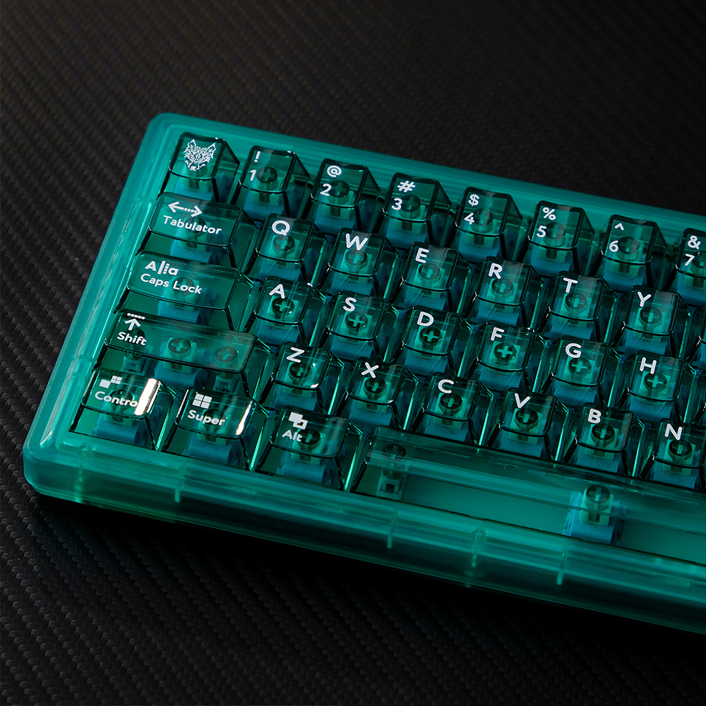 Red PC Transparent Keycap/set 114Keys Cherry Profile Custom Keycaps for ...