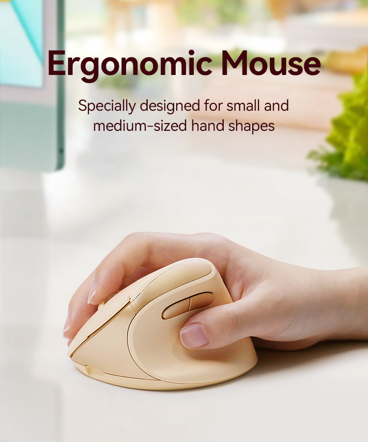 BOW MD190mini Ergonomic Mouse 2.4G Wireless and Bluetooth Dual-mode ...