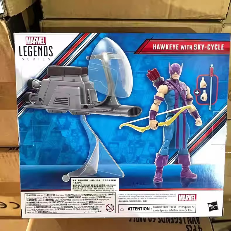 Marvel Legends Series Hawkeye with Sky-Cycle Avengers 60th Anniversary ...