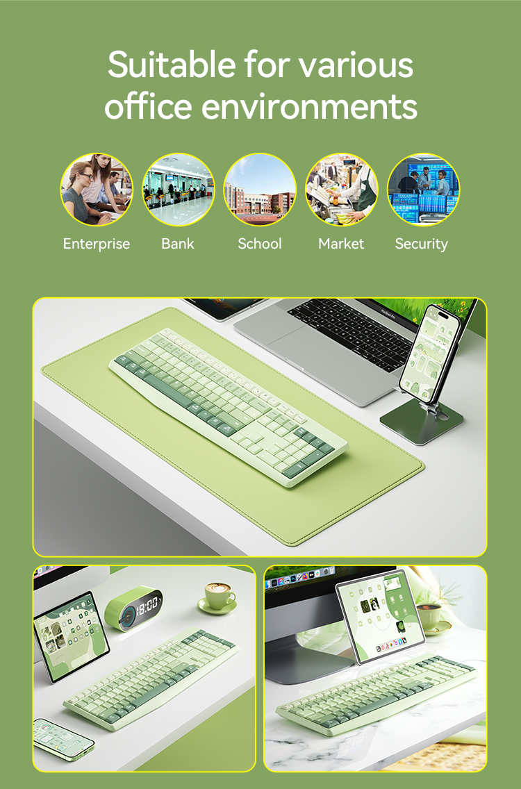 BOW K161D Wireless Bluetooth Dual-Mode Keyboard BT Bass Keys Gradient ...