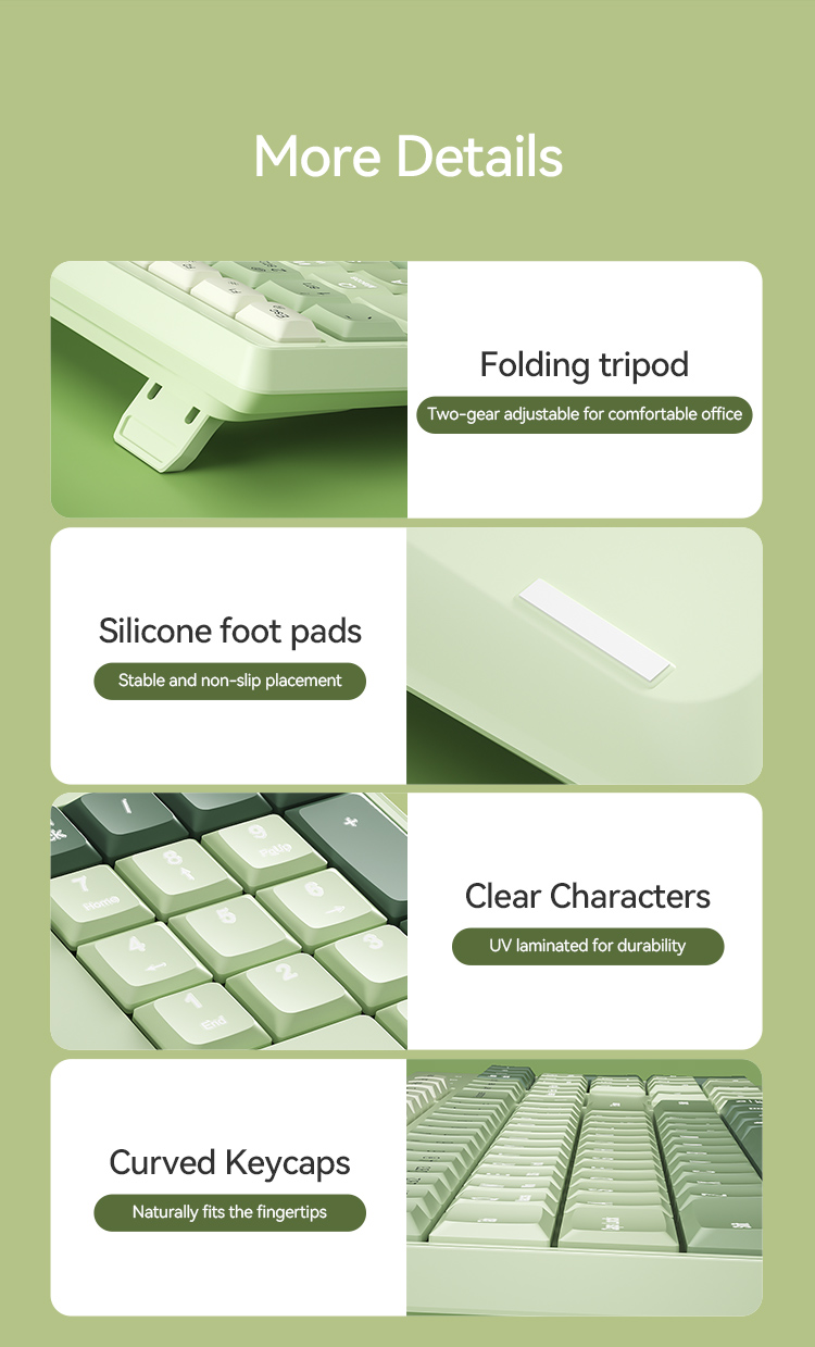 BOW K161D Wireless Bluetooth Dual-Mode Keyboard BT Bass Keys Gradient ...