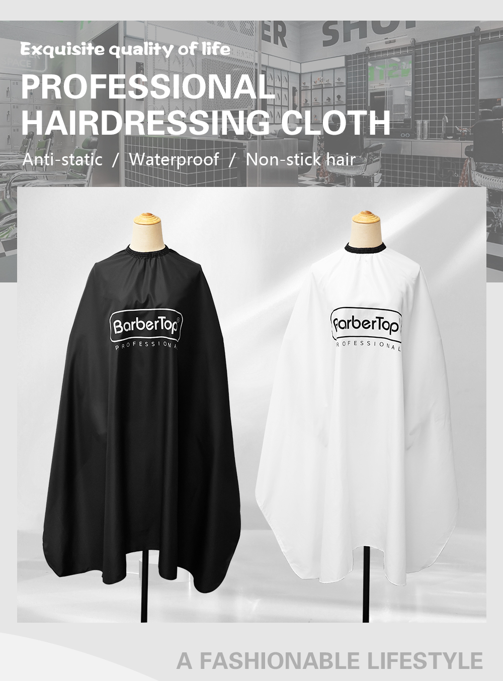 Spot in stock#Barber hair cutting cape hair cutting apron non-stick ...