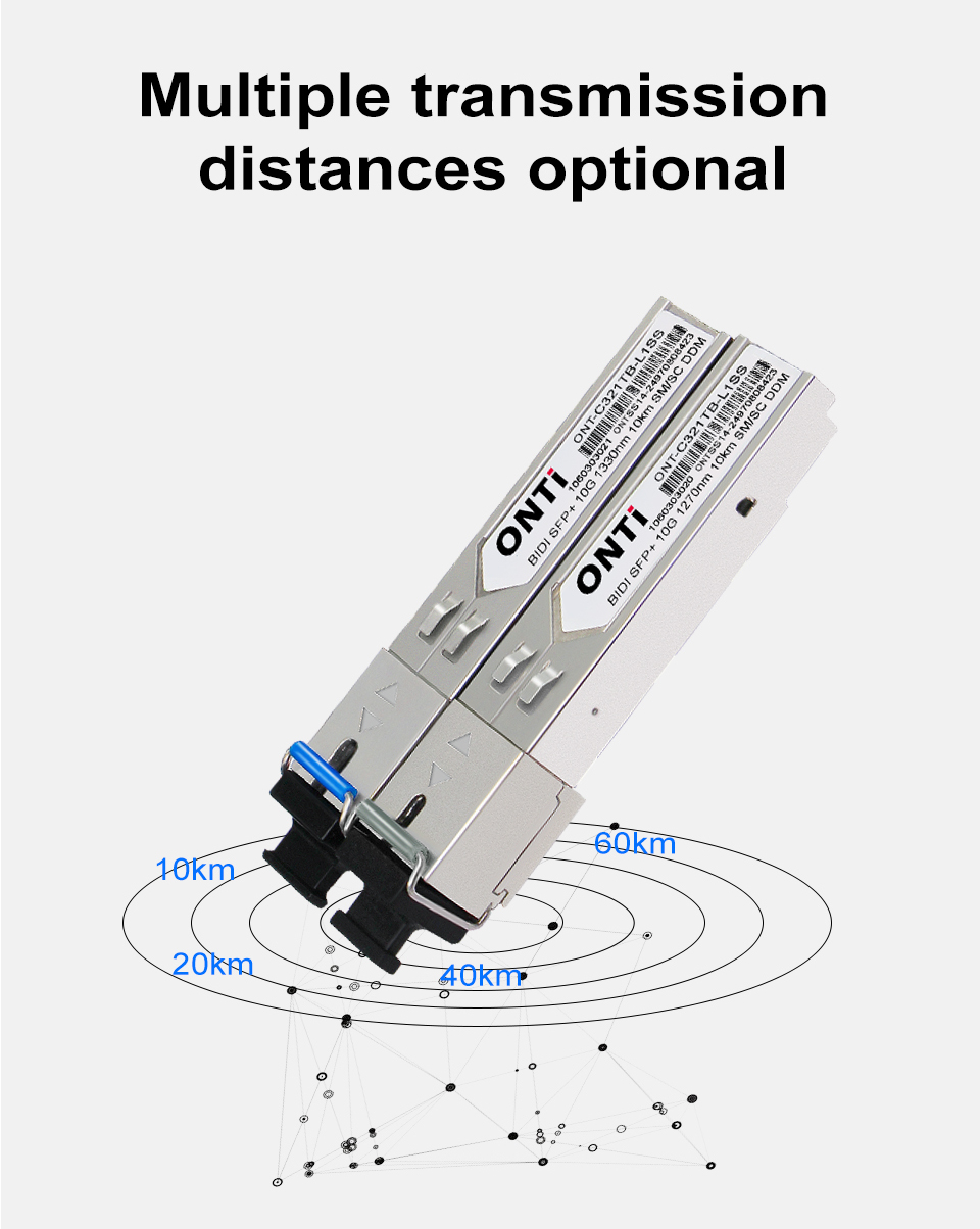 ONTi 10G SC SFP Single Mode Simplex SFP+ Module 10Km 1330/1270nm ...