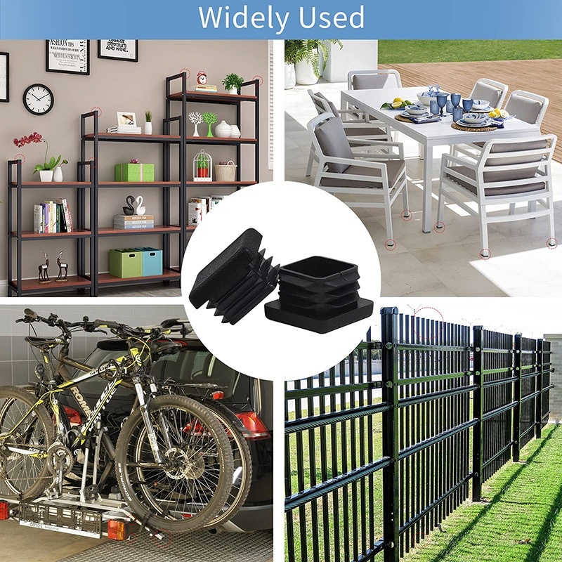 100pcs Square Chair Leg Caps/Tubular End Cap/Plastic Footing/Tubular ...