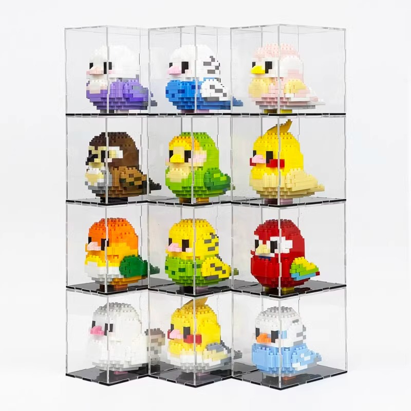 244pcs DIY 3D Cute Birds Building Blocks Mini Model Parrot Toys ...