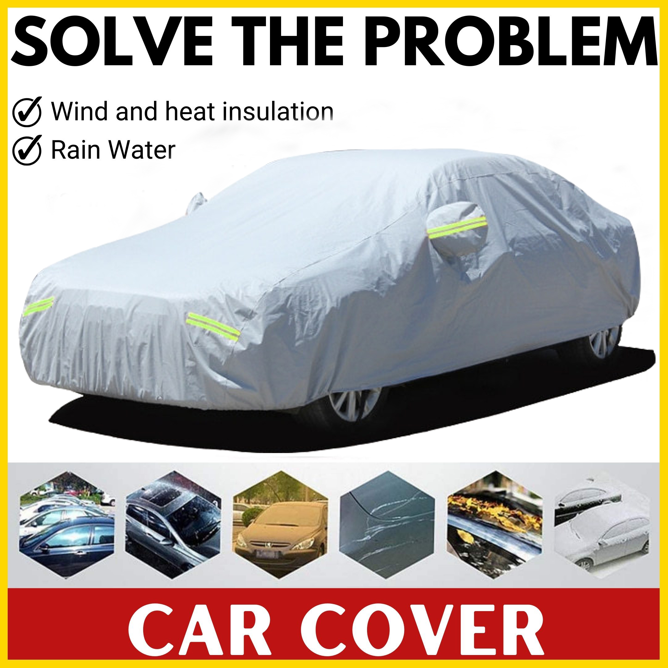 car cover sedan waterproof all weather Windproof Anti Scratch Rainproof ...