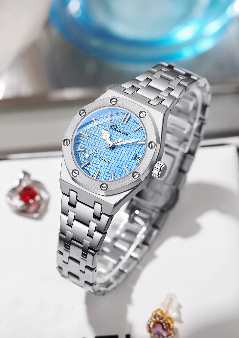 CHENXI Watch For Woman Waterproof Original Stainless Steel Relo Silver ...