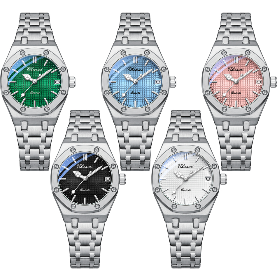 CHENXI Watch For Woman Waterproof Original Stainless Steel Relo Silver ...