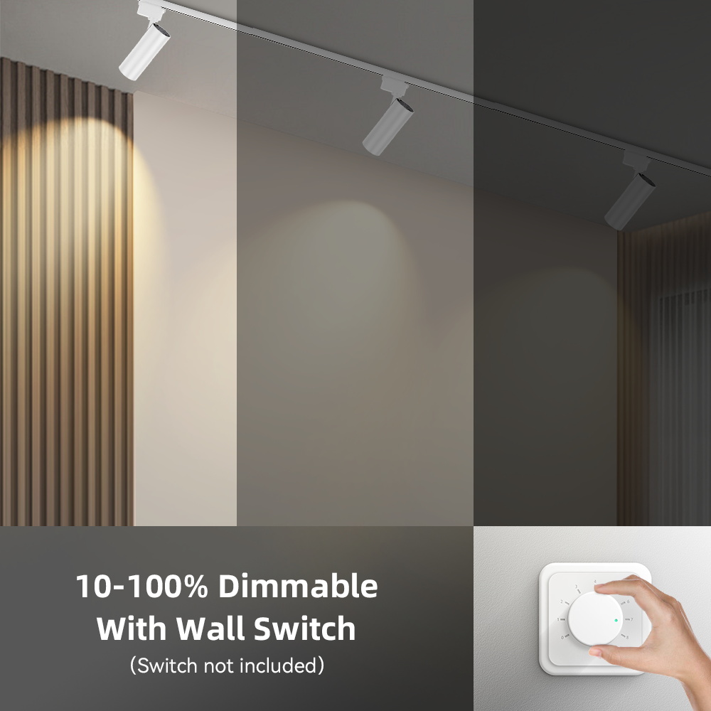 Dimmable LED Track Light 3 Colors with Remote Spot Light Ceiling Light ...