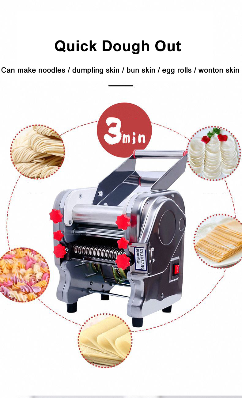 BOBI household electric noodle machine dough roller stainless steel ...