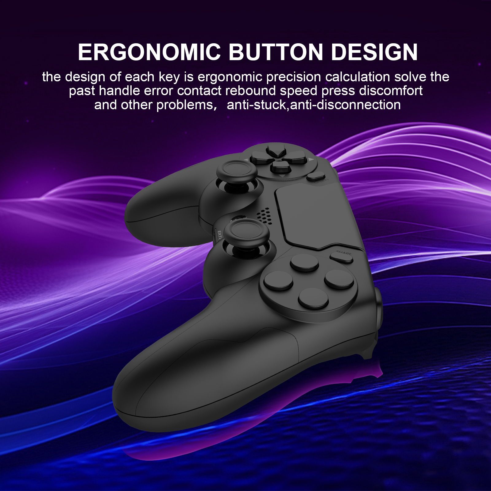P4 Wireless Gamepad Double vibration six axis touch pad earphone microphone For P3/P4/PC ...