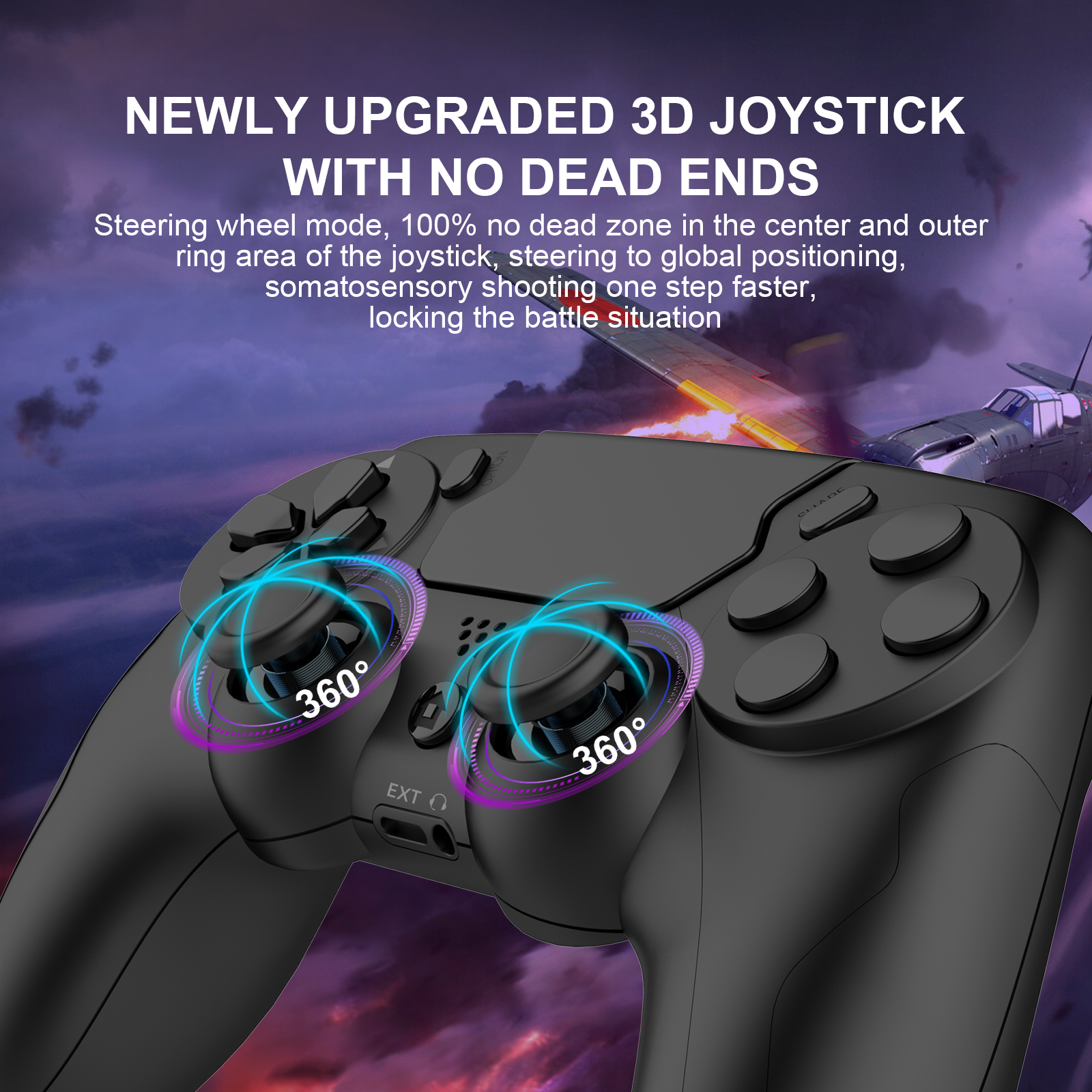 P4 Wireless Gamepad Double vibration six axis touch pad earphone microphone For P3/P4/PC ...