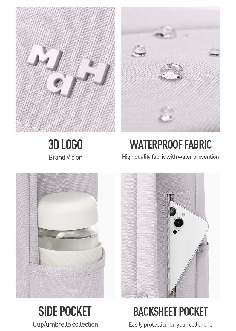 MAH 2494 Girl's Lilac Color Backpack Outdoor Cummuter Bag Travel Bag ...