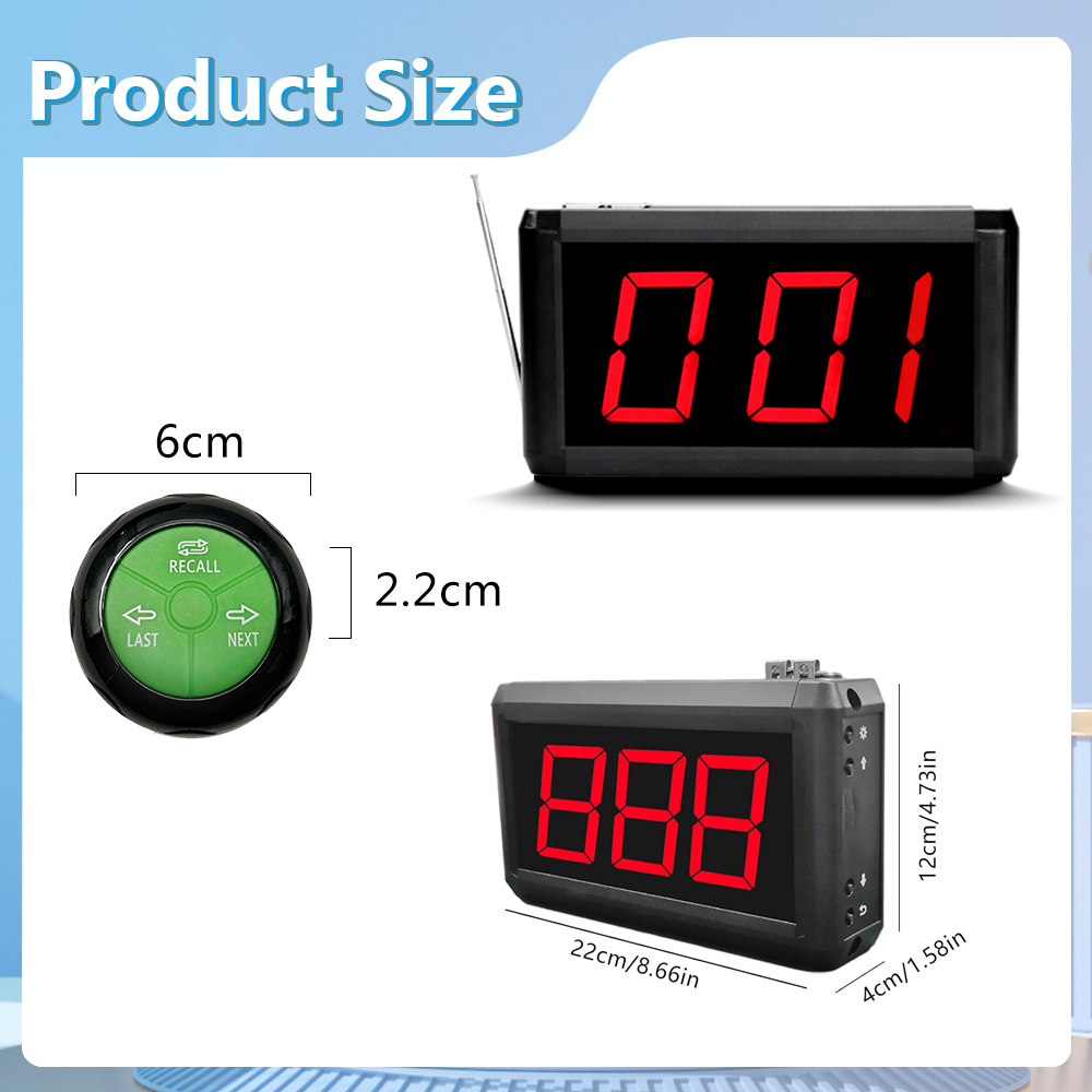 Queue Number Call System Order Buzzer for Shop Office Clinic Restauran Priority Number Machine ...