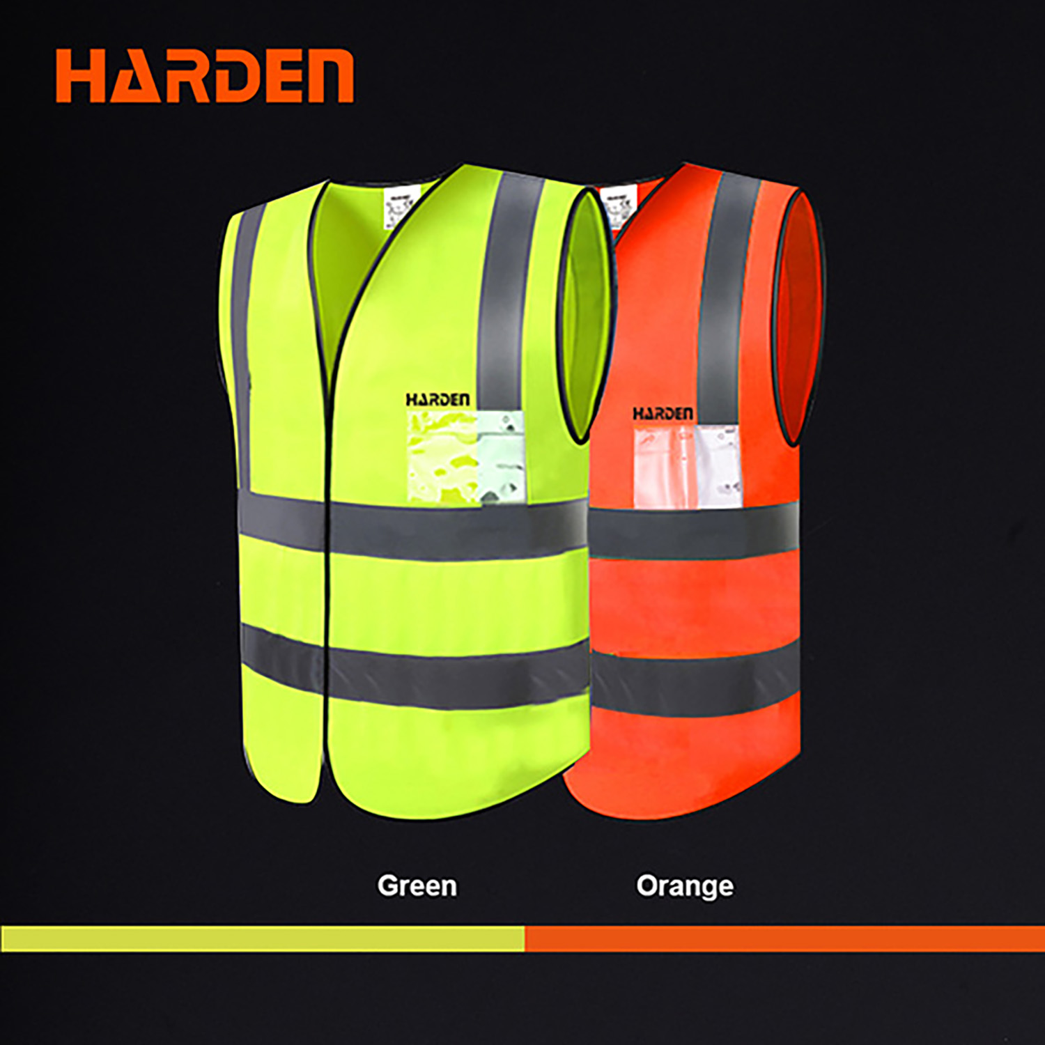 High Visibility Safety Reflective Vest Harden Green , Orange Reflector ...