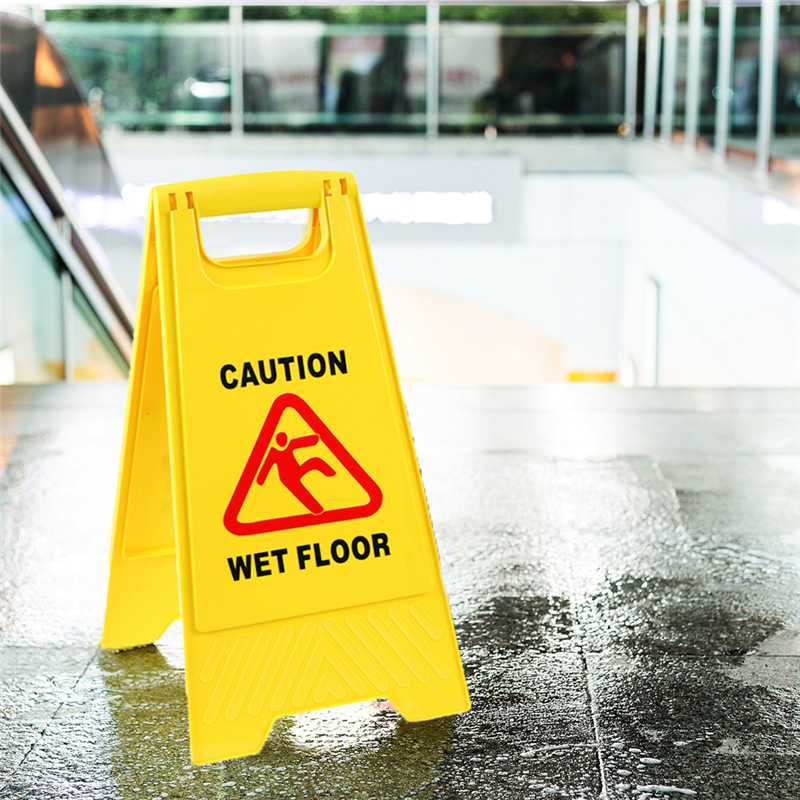 Heavy Duty Plastic Caution Wet Floor Stand Warning Board Sign Yellow ...