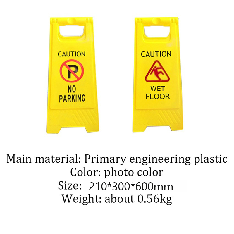 Heavy Duty Plastic Caution Wet Floor Stand Warning Board Sign Yellow ...
