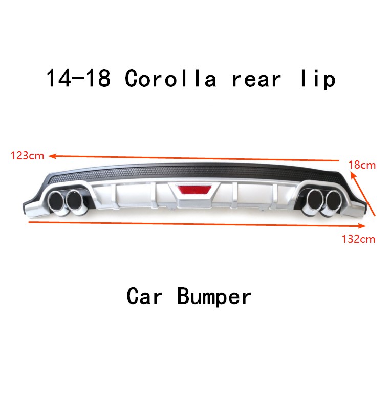 Rear Bumper Diffuser UNIVERSAL (Matte Black) | Shopee Philippines