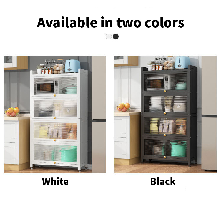 Kitchen Rack Dustproof Storage Cabinet Carbon Steel Multi-function Rack ...