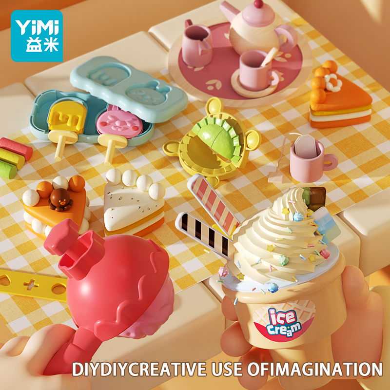 YIMI Kids DIY Toy Set Pretend Play Ice Cream Maker Pretend Play Kitchen ...