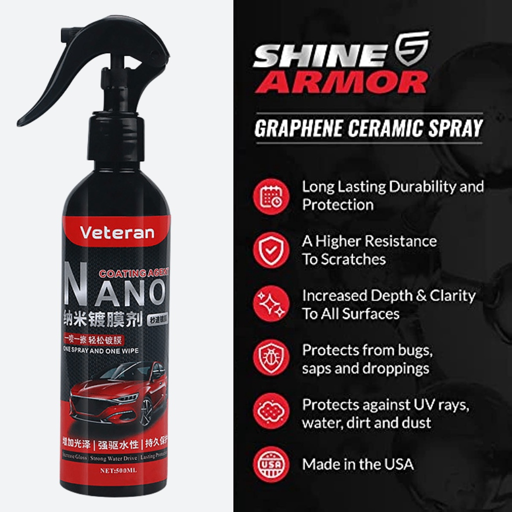 Car Care 3-in-1 Nano Coating Coating agent 500ML Car Wax Spray ...