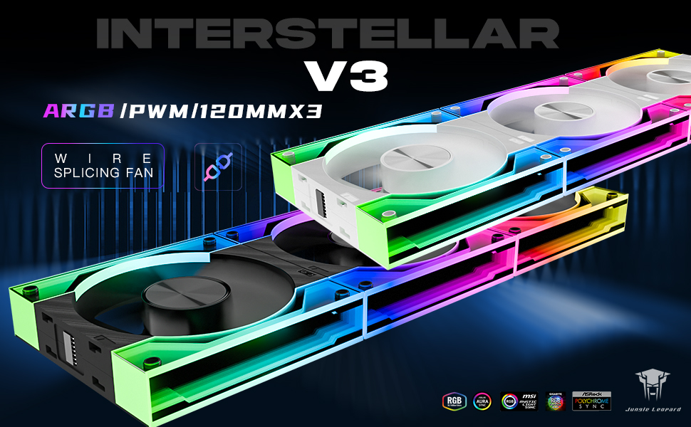 Jungle Leopard Interstellar V3 CPU Building Block Fan 120mm Forward And Reverse Switching ...