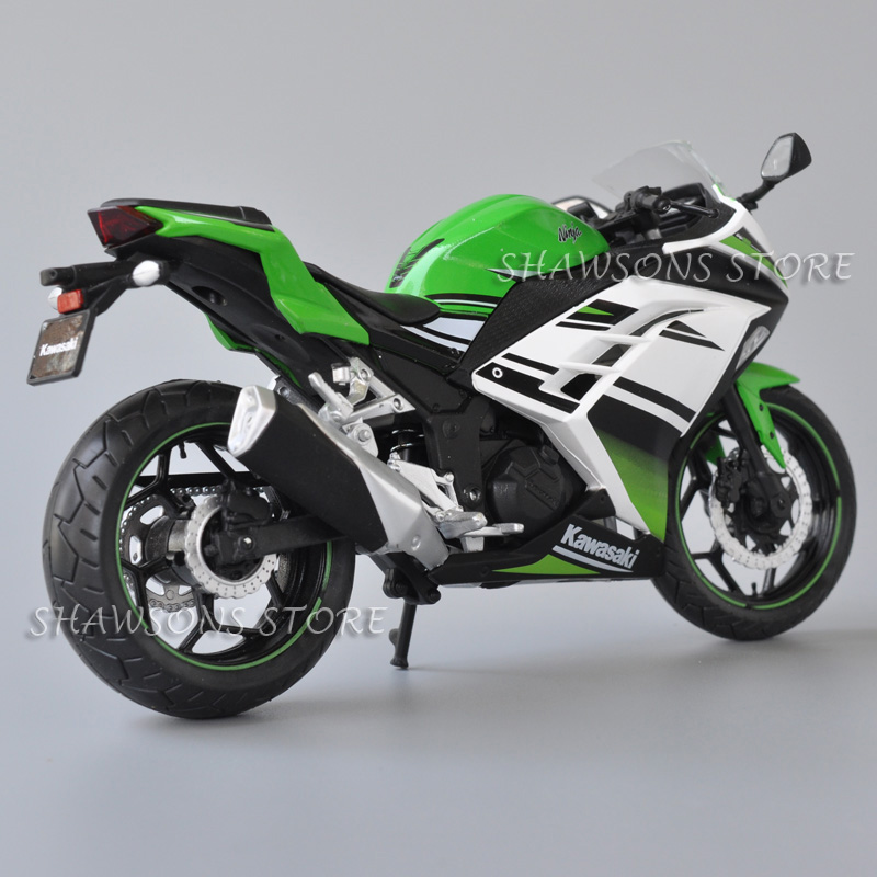 1:12 Scale Diecast Model Motorcycle Toy Kawasaki Ninja 250 Sport Bike ...