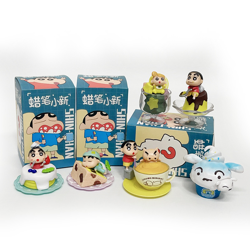 6Pcs/Set Crayon Shin-chan Nohara Shinnosuke Afternoon Tea Nohara ...