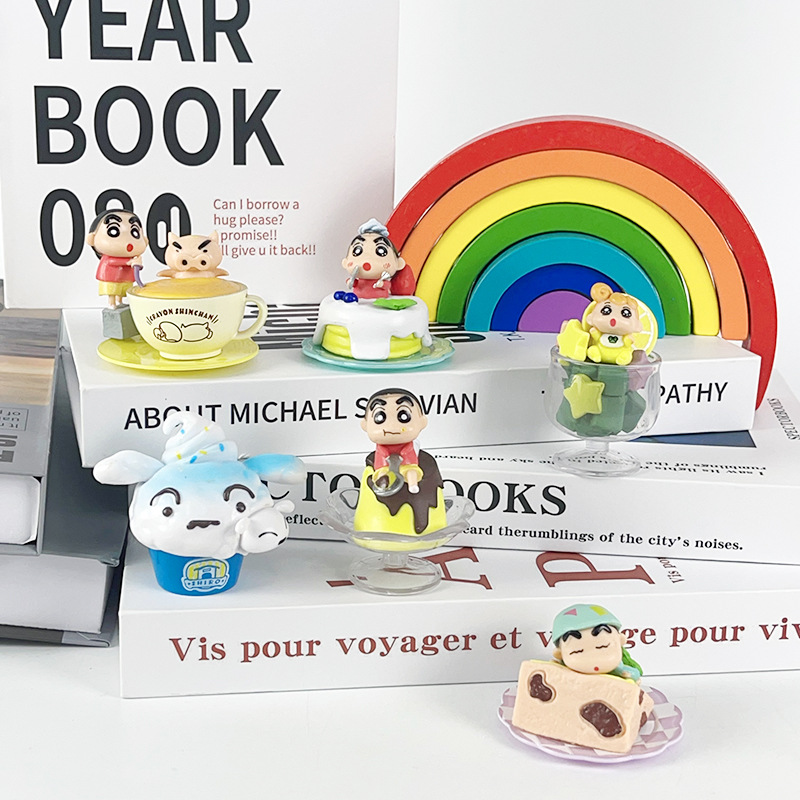 6Pcs/Set Crayon Shin-chan Nohara Shinnosuke Afternoon Tea Nohara ...