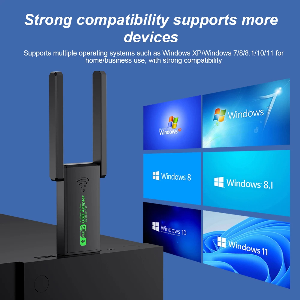 1300Mbps USB 3.0 WiFi Adapter Network Card 2.4G 5Ghz Wi-Fi Dongle ...