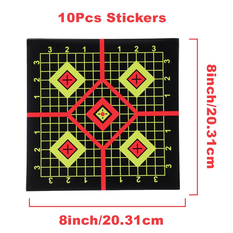10Pcs 20*20cm Circular Splatter Target Stickers Adhesive Shooting ...