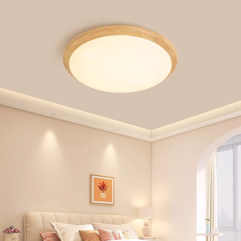 Nordic Wooden Ceiling Lamp Led Japanese Style Bedroom Decoration Living ...