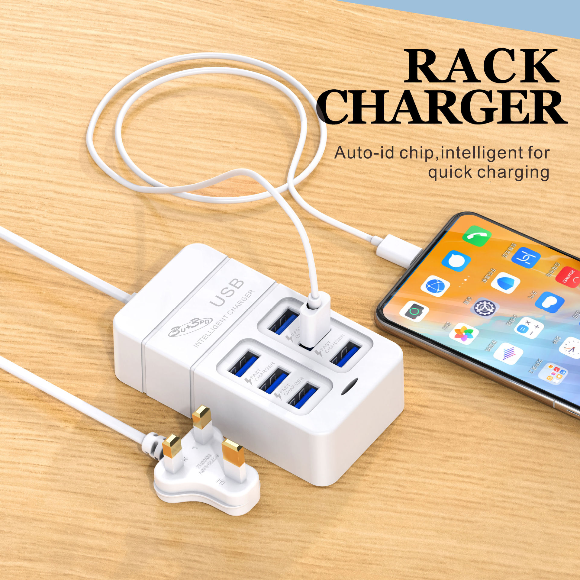 (Local Stock) 6 Port USB Charger QC 3.0 PD 35W Charging Wall Charger ...
