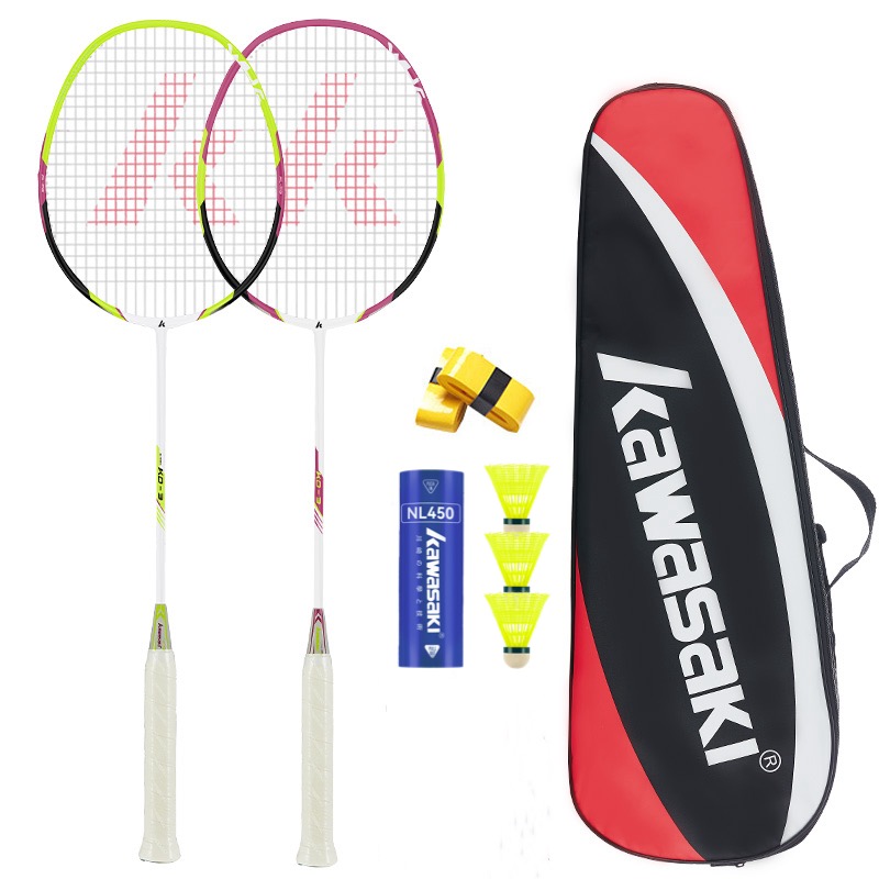 Kawasaki 2PCS Badminton Rackets Couple Rackets New KD-1PRO KC-081&KD-3 ...