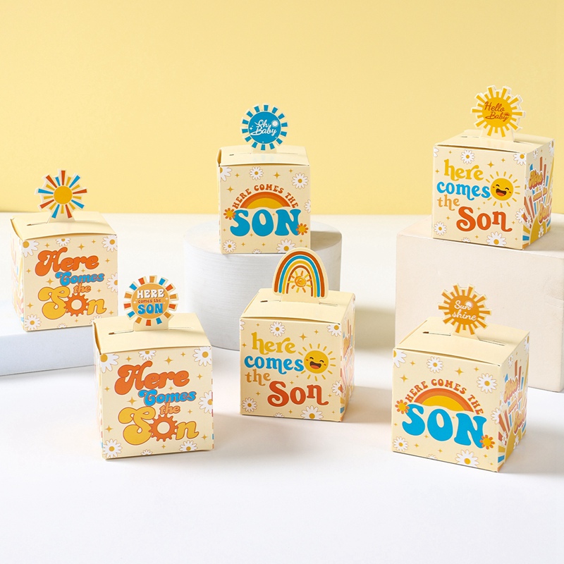 24PCS Cute Candy Box Sun Design Party Box Paper Gift Boxes School ...